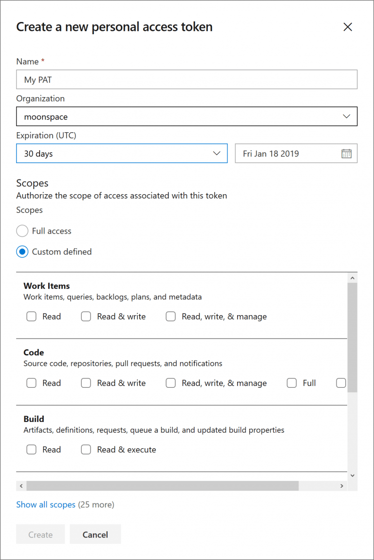 The New Azure DevOps PAT Experience » A Developer's Life
