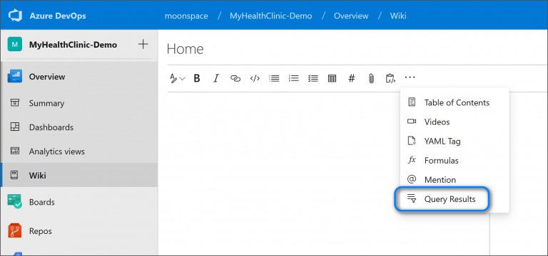 Work Items and Queries in Azure Wikis » A Developer's Life