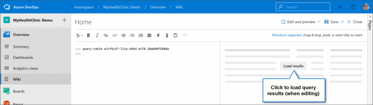 Work Items and Queries in Azure Wikis » A Developer's Life
