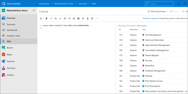 Work Items and Queries in Azure Wikis » A Developer's Life