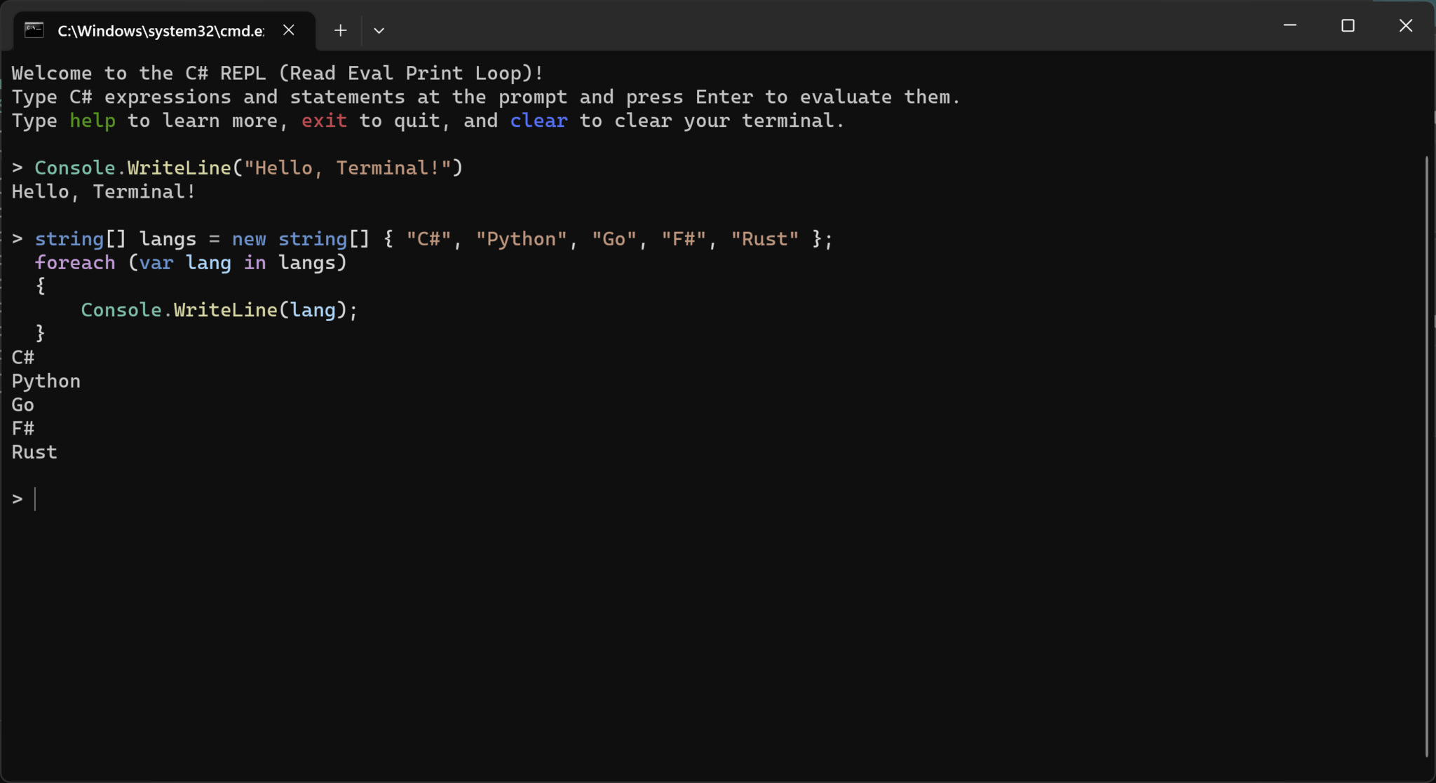 Running C# in Windows Terminal! » A Developer's Life